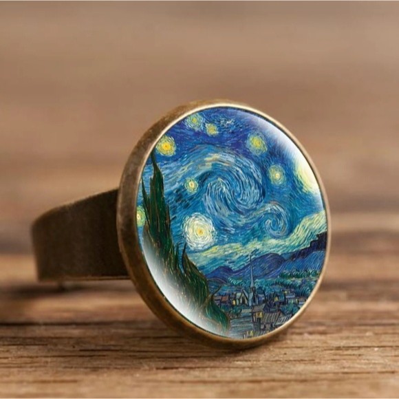 Jewelry | Vincent Van Gogh Famous Paintings Ring Starry Night | Poshmark